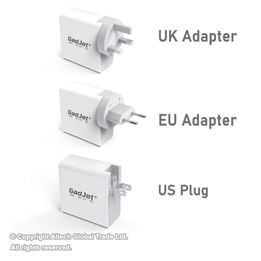 4-Port Type-C PD + QC Power Adapter - GadJet