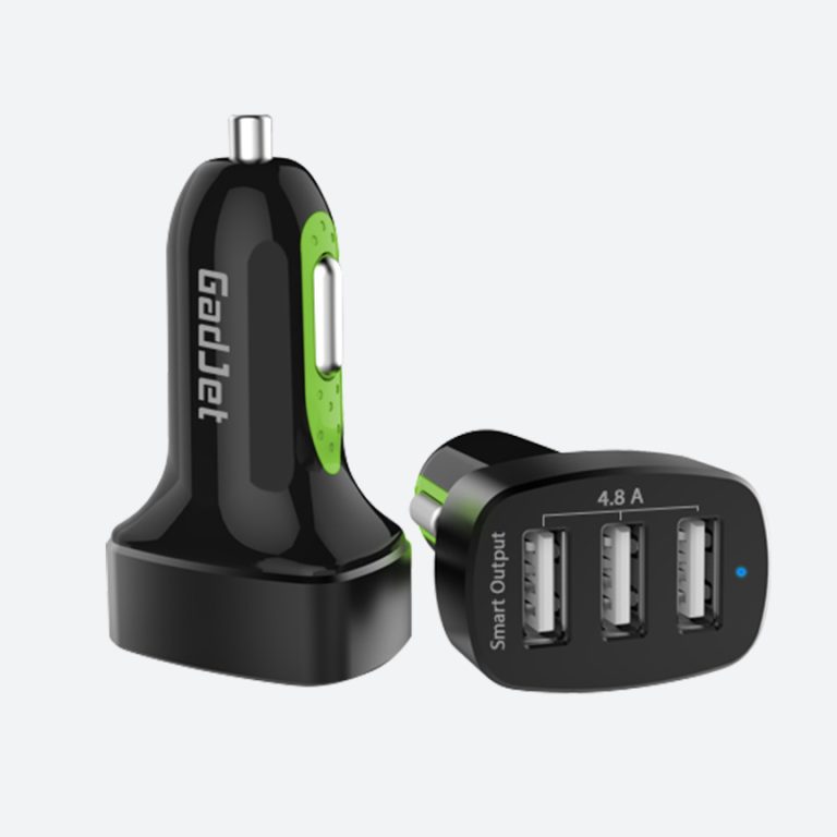 3-USB Port Power Car Charger - GadJet