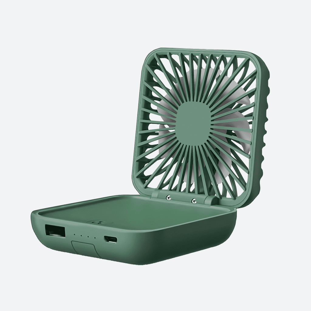 Goodiz 3-in-1 Mini Fan + Power Bank + Phone Holder Desk Fan - GadJet